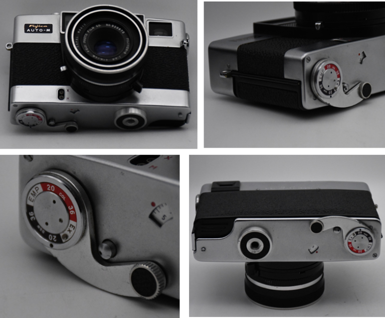 Film winding lever of a FUJIFILM lens shutter film compact camera ...
